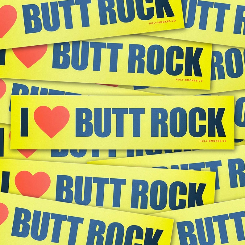 I Love Butt Rock Bumper Sticker - Etsy