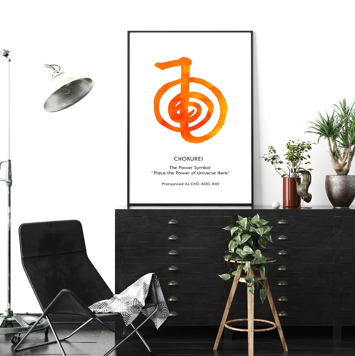 Chokurei, Reiki Symbol, Downloadable Print, Minimalist, Spirituality ...