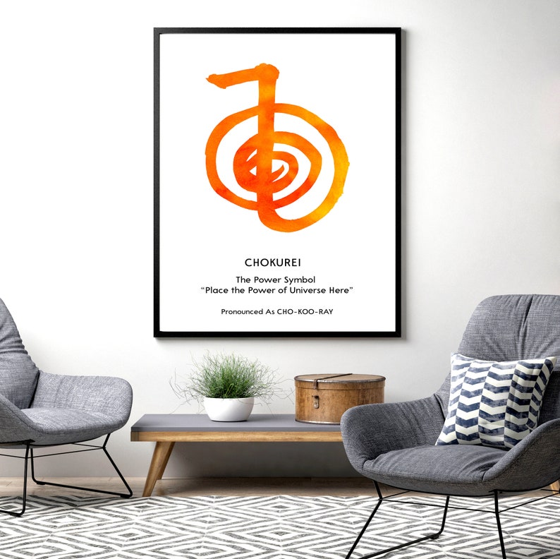 Chokurei, Reiki Symbol, Downloadable Print, Minimalist, Spirituality ...