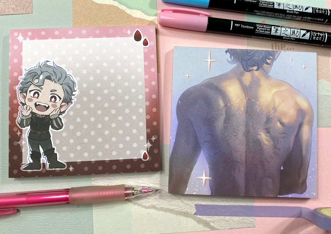 Astarion Chibi and Back Baldur's Gate 3 Notepad - Etsy