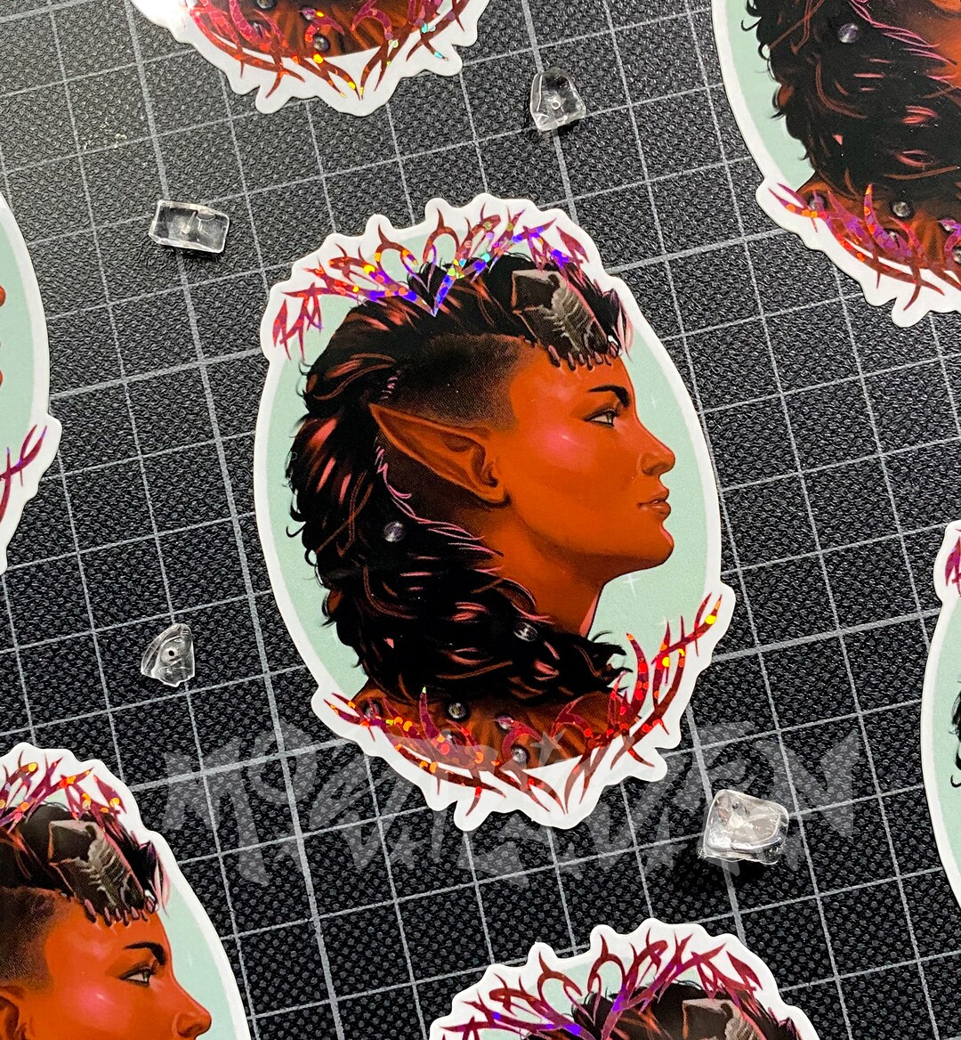 Karlach Baldur's Gate 3 Cyber Sigil Heart Glitter Sticker - Etsy