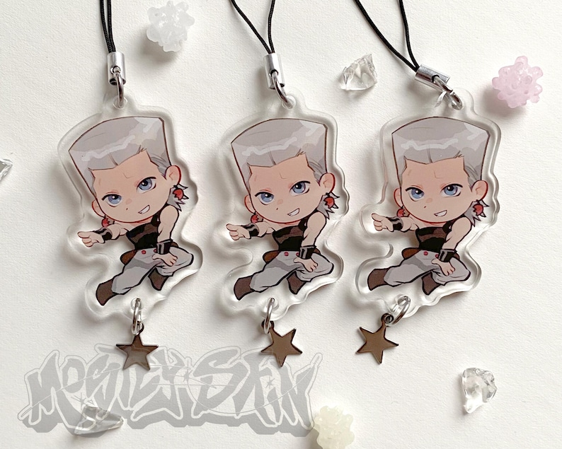 Jojo's Bizarre Adventure JJBA Stardust Crusaders Acrylic Keychain ...