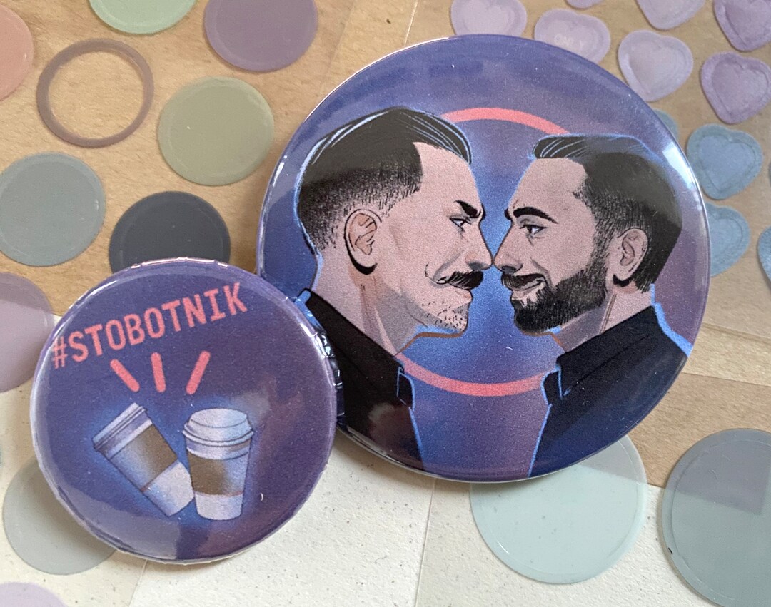 Sonic the Hedgehog Movie Stobotnik Robotnik Agent Stone Button Set ...