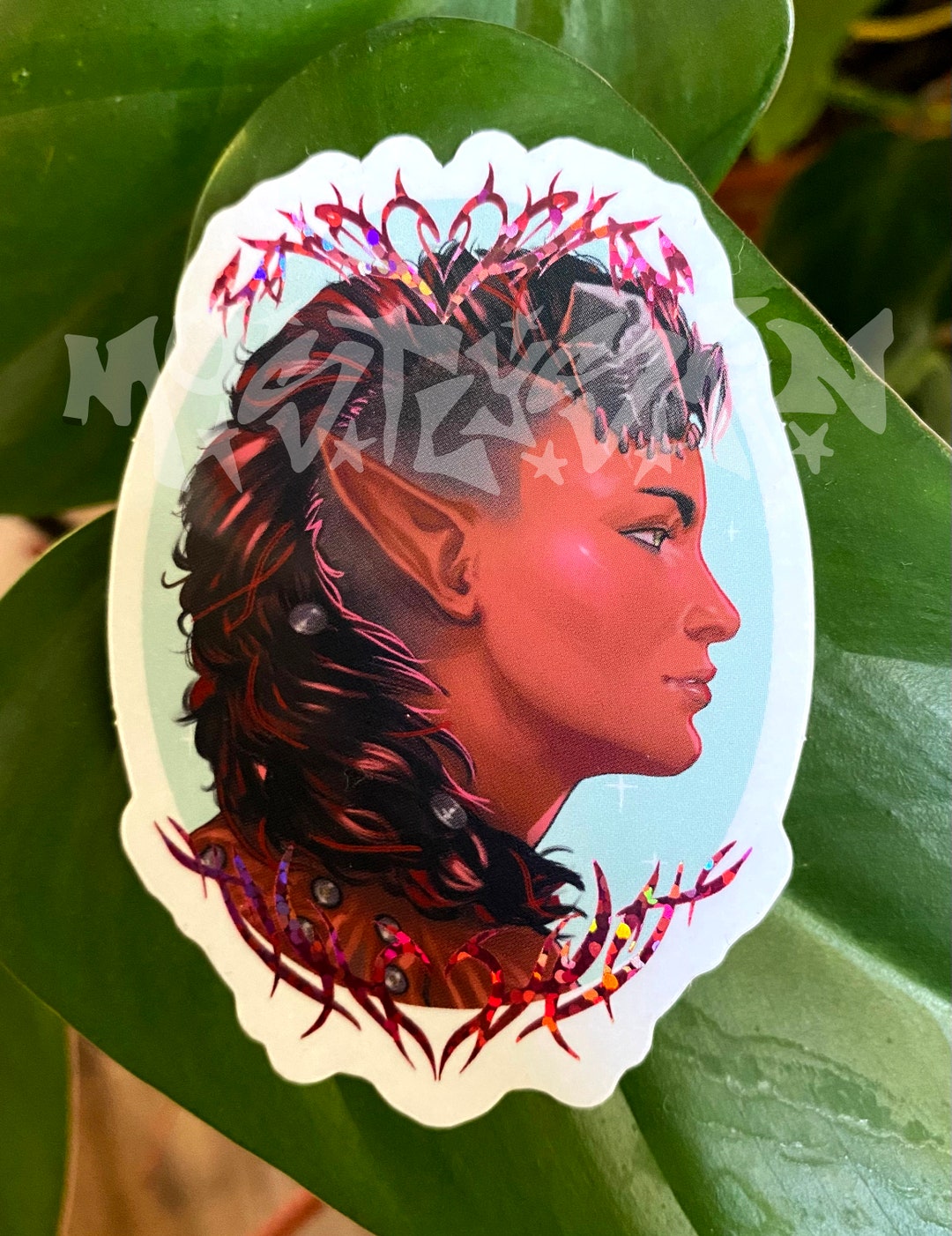 Karlach Baldur's Gate 3 Cyber Sigil Heart Glitter Sticker - Etsy