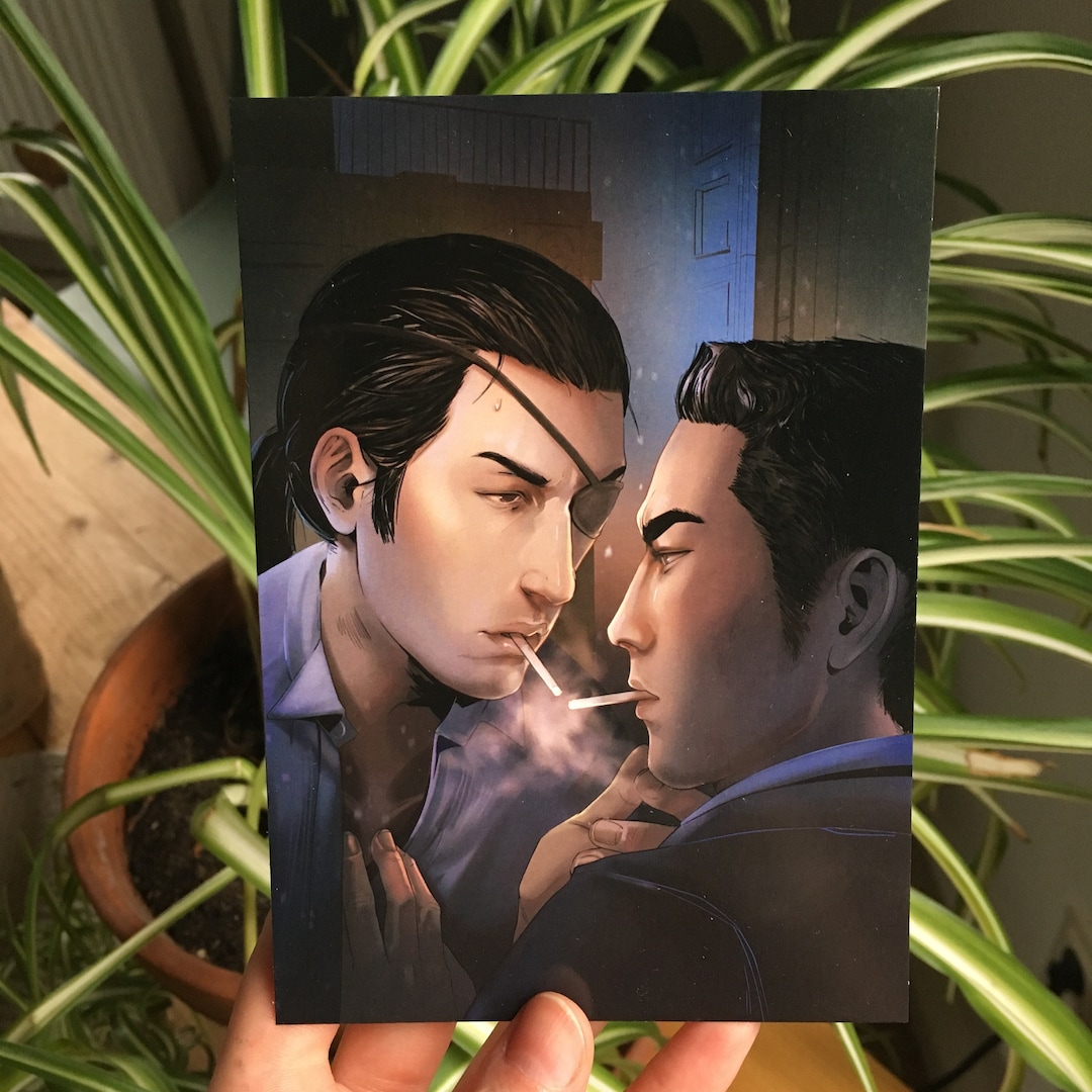 Majima Goro Kiryu Kazuma Y0 Postcard Print - Etsy