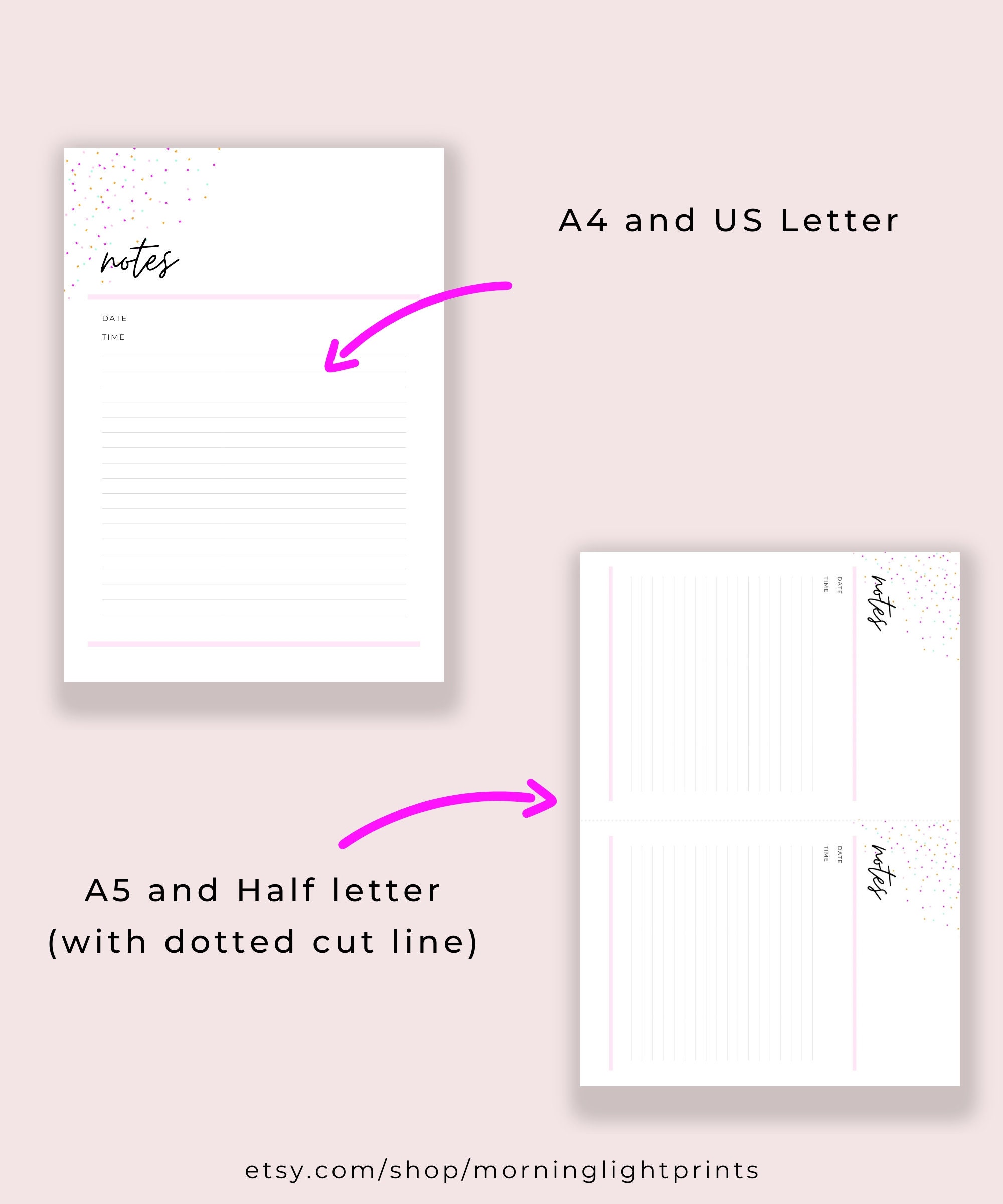 Cute Memo Pad, Printable Desk Pad, Kawaii Memo Pad, Daily Notepad ...