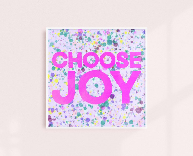 Choose Joy Wall Art Digital Download Self Care Gift | Etsy