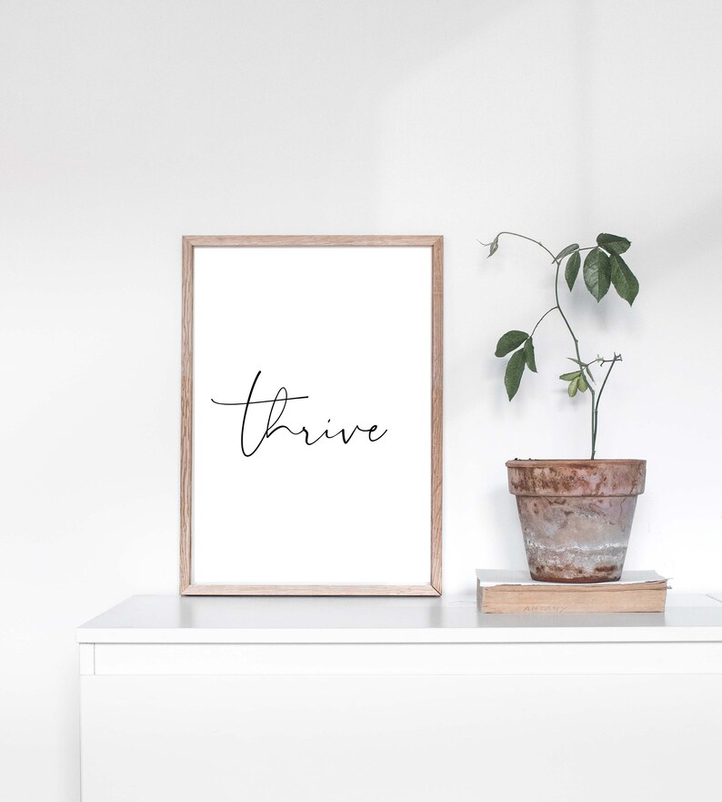 Thrive Art Print Positive Psychology Word of the Year - Etsy Norway