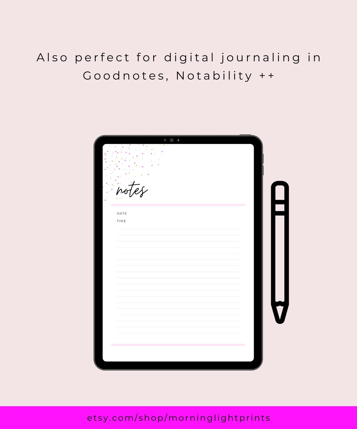 Cute Memo Pad, Printable Desk Pad, Kawaii Memo Pad, Daily Notepad ...