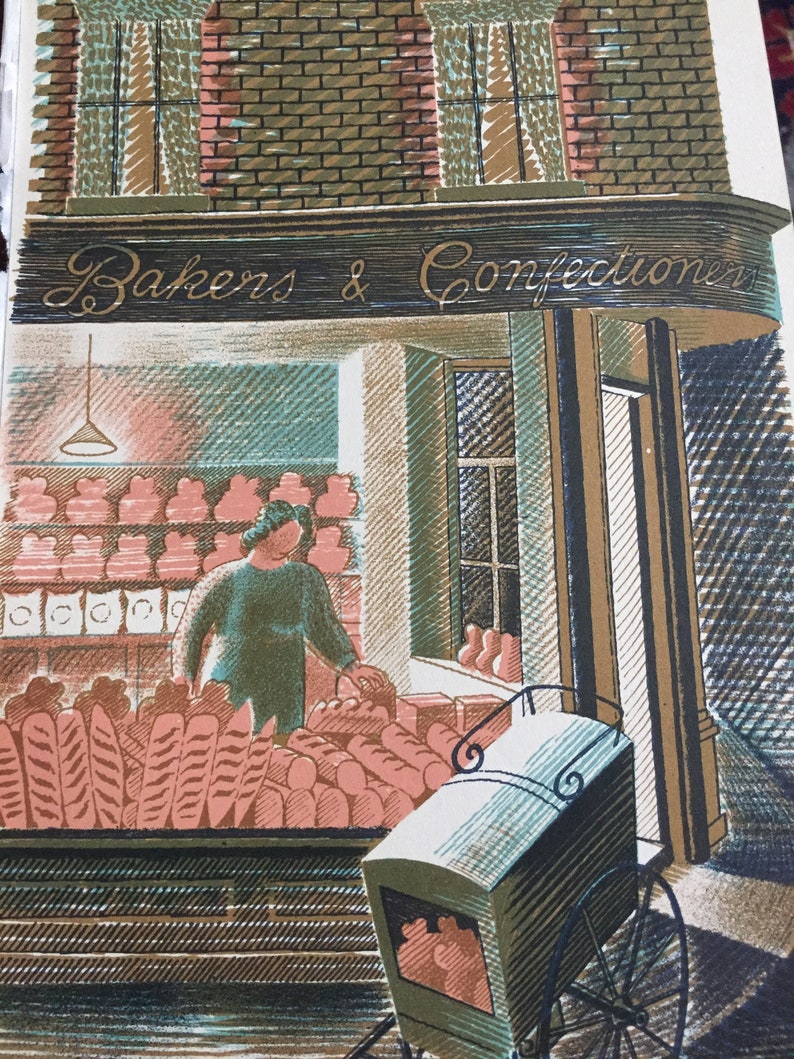 Eric Ravilious Bakers 1938 Curwen Press Lithograph From High Street - Etsy