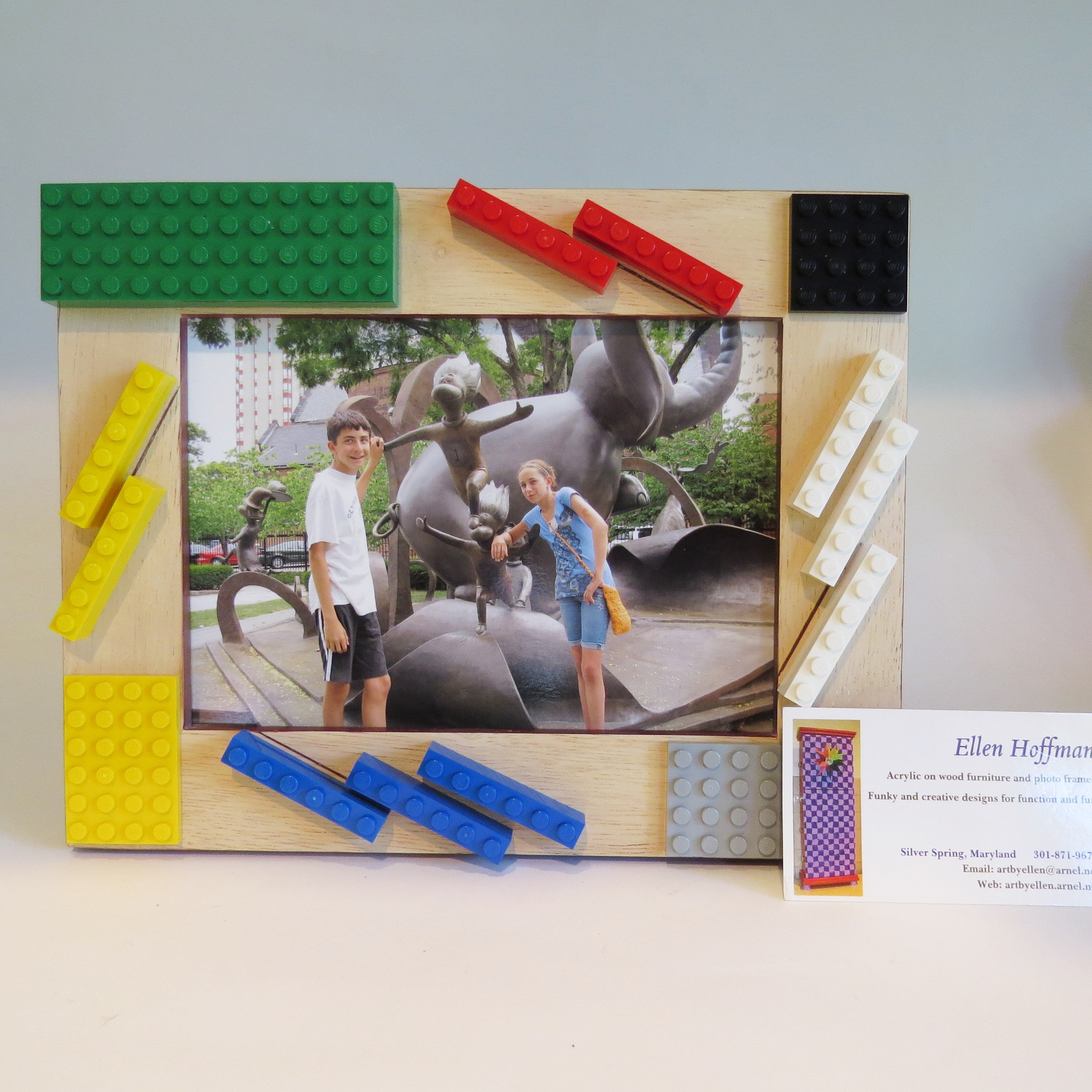 Lego Photo Picture Frame Abstract Multi-colored on wood | Etsy