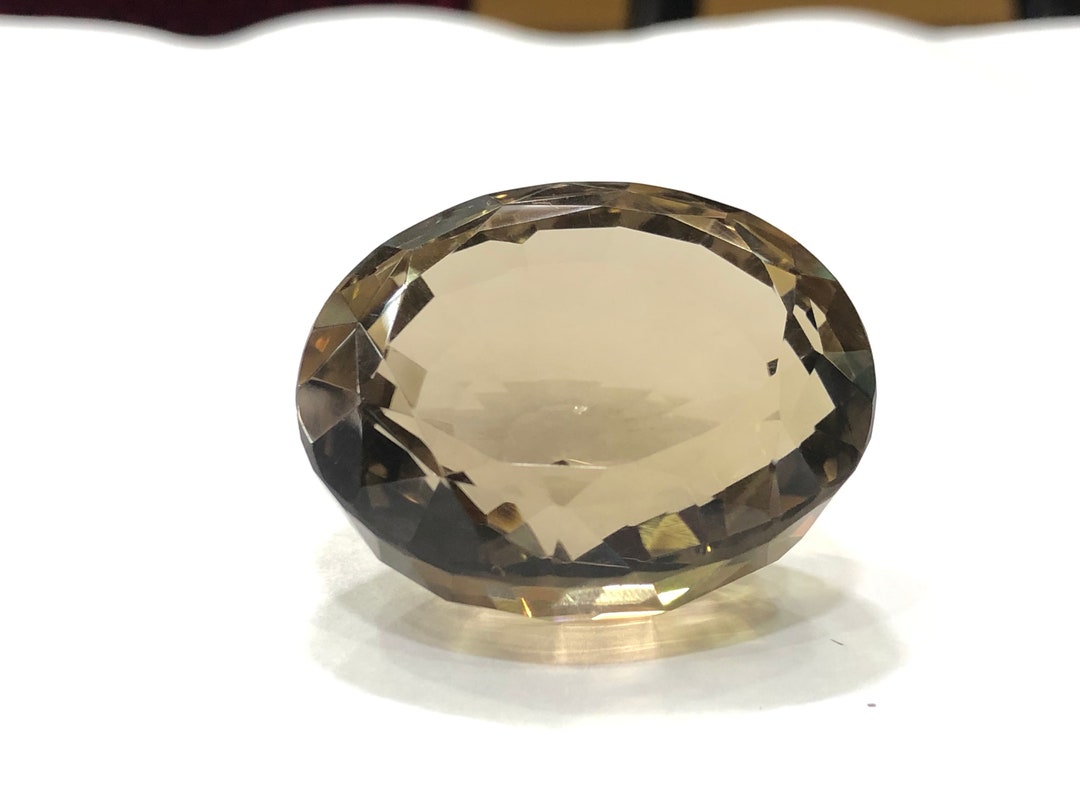 Natural Smoky Topaz Stone Oval Shape - Etsy