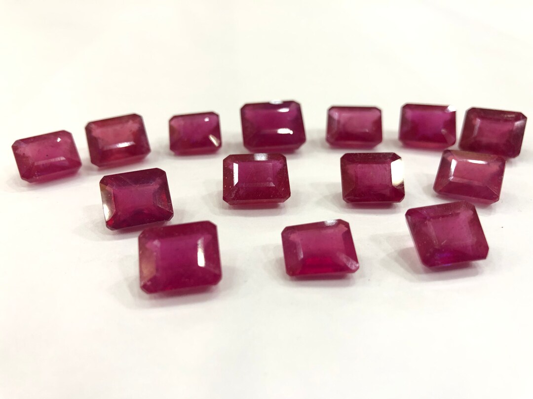 6.30 Carat Ruby Square Shape Stone Mix Sizes Precious Stone - Etsy