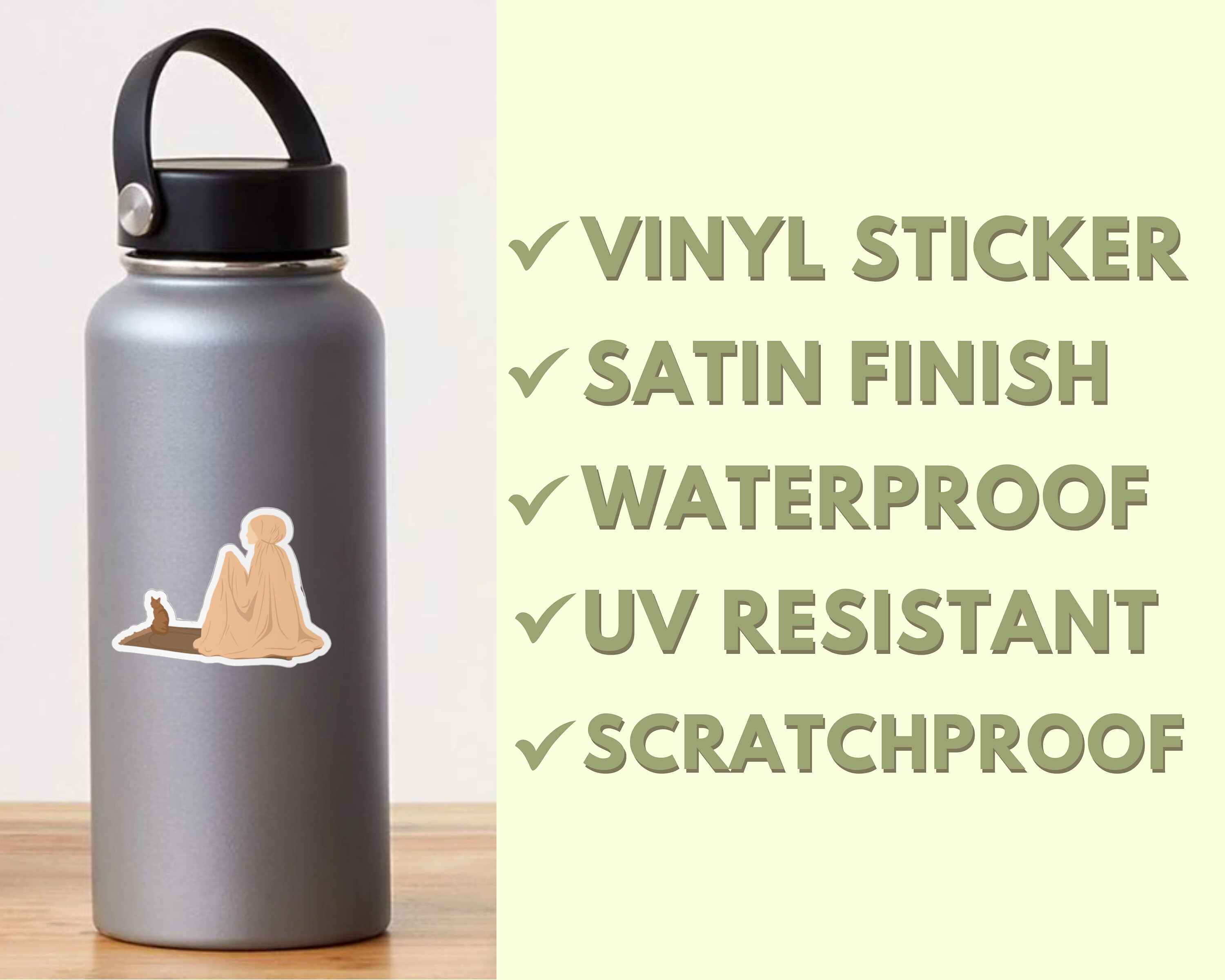 Muslim Girl Sticker Muslimah Girl Cat Prayer Sticker Salah Sticker Cute ...