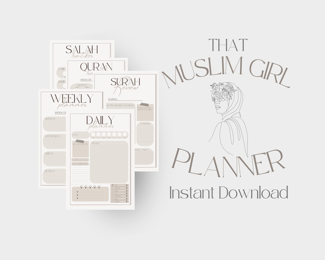 Islamic Ramadan Planner "that Muslim Girl" Planner Salah Tracker Quran ...