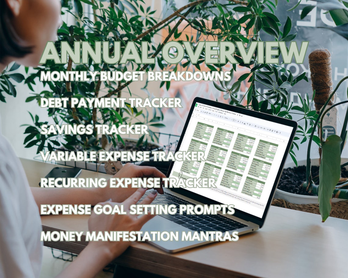 Annual Budget Planner Monthly Budget Sheet Instant Download Money ...