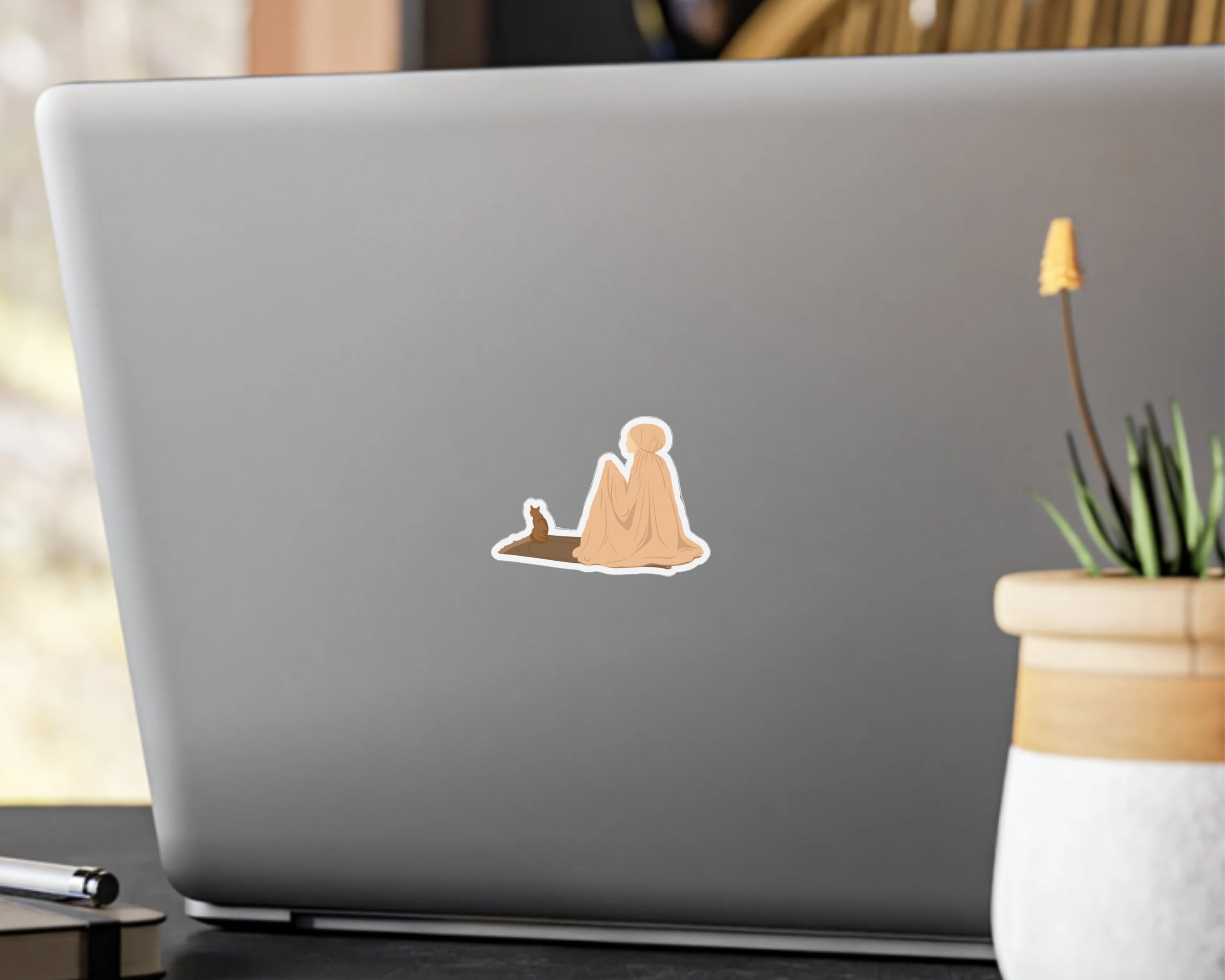 Muslim Girl Sticker Muslimah Girl Cat Prayer Sticker Salah Sticker Cute ...