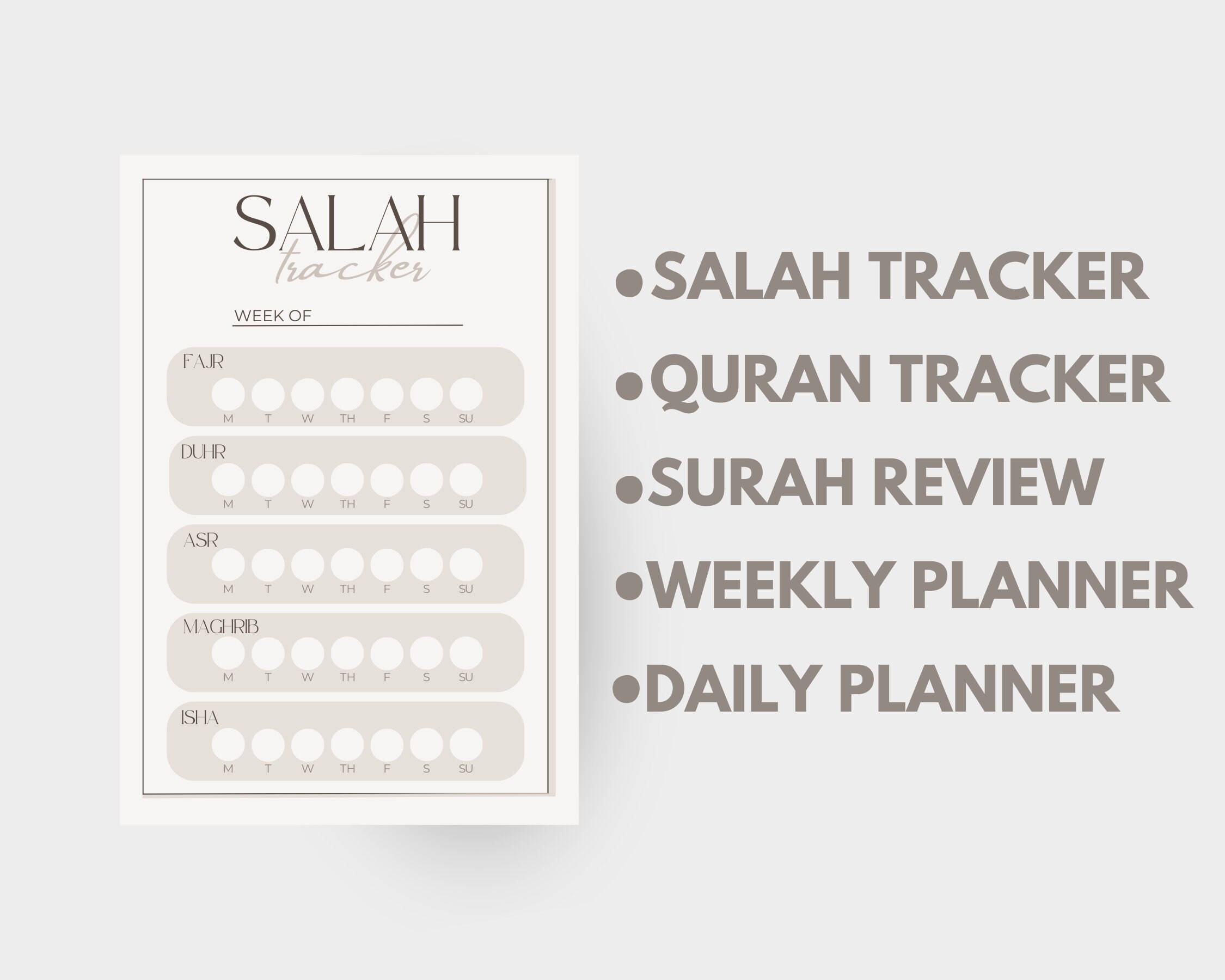 Islamic Ramadan Planner "that Muslim Girl" Planner Salah Tracker Quran ...