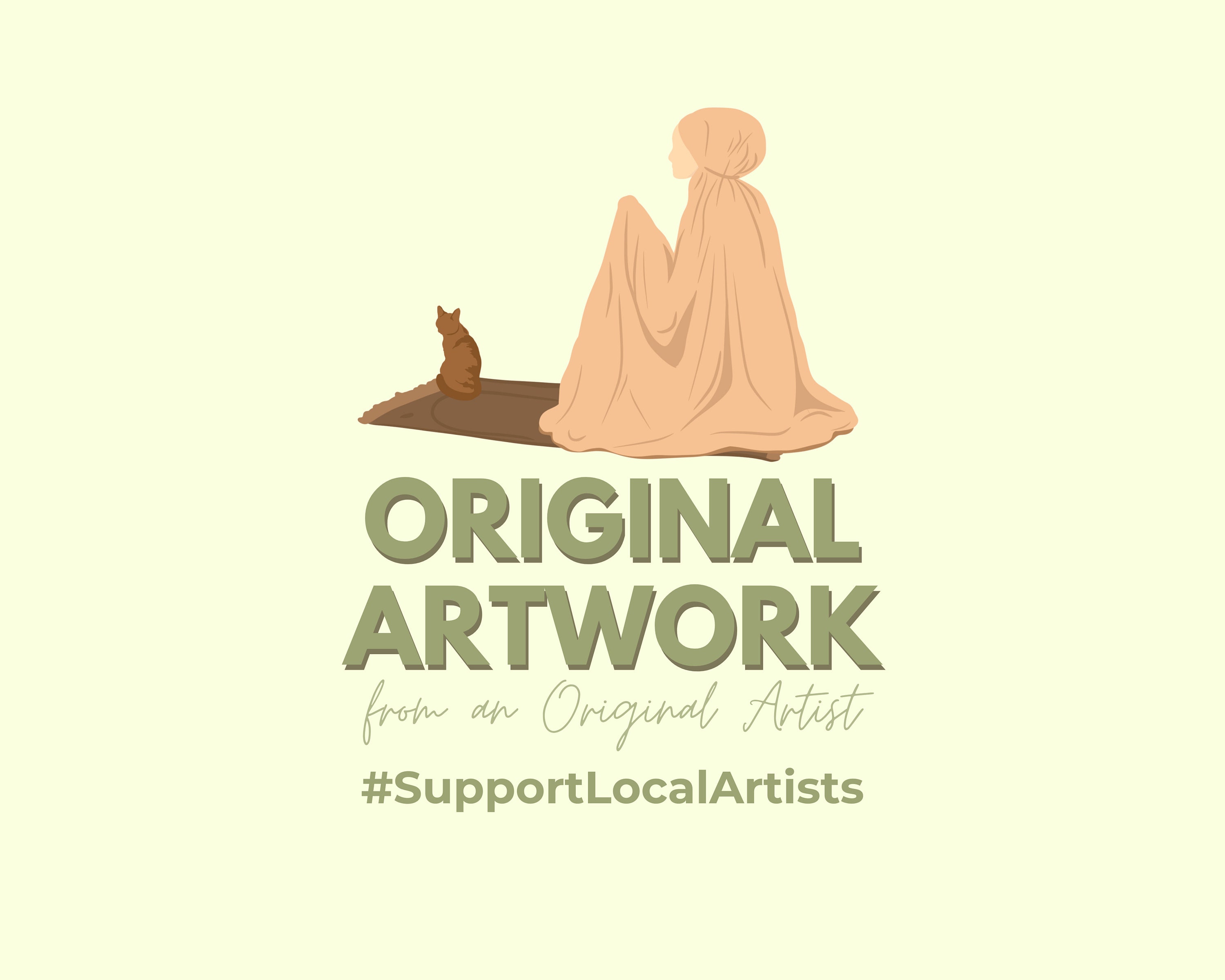 Muslim Girl Sticker Muslimah Girl Cat Prayer Sticker Salah Sticker Cute ...