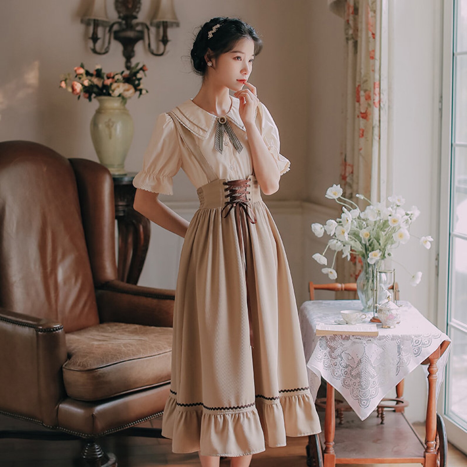 Japan Mori Girl Style Women Outfits Vintage Modern 2 Piece Etsy