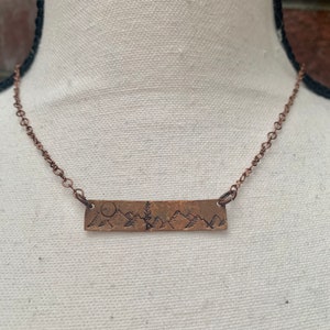 Hand Stamped Mountain Scene on Artisan Copper - Etsy