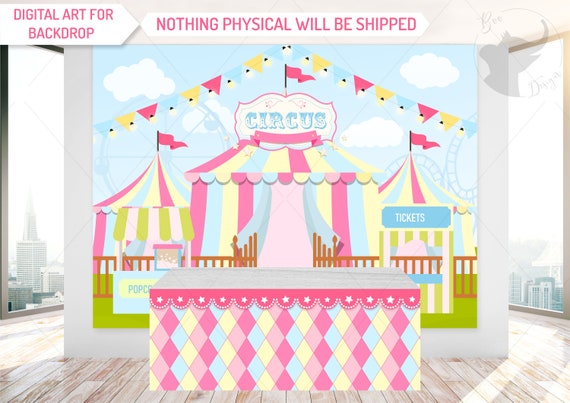 Pink Circus Backdrop