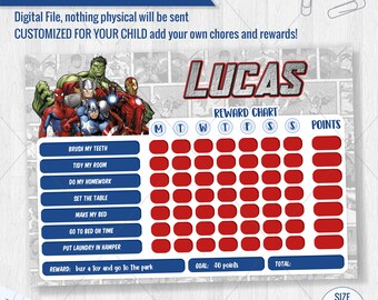 Avengers Reward Chart - Etsy UK