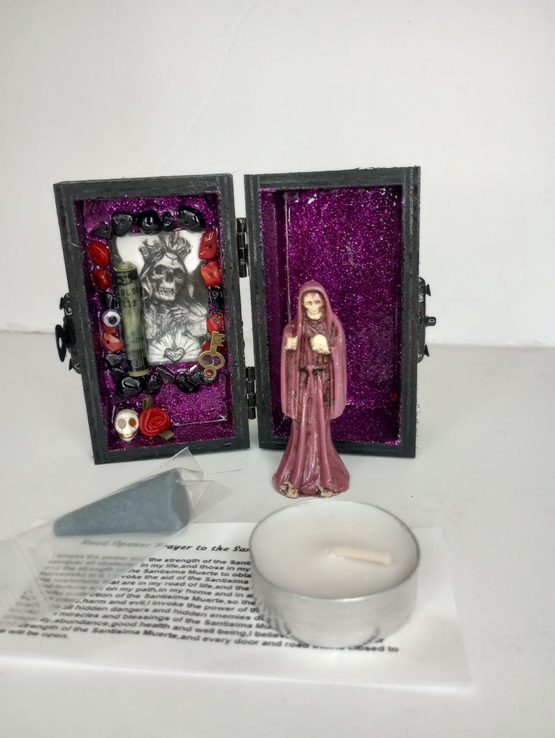 Santisima Muerte Altar Box: Keepsake Amulet With Incense & Oil - Etsy