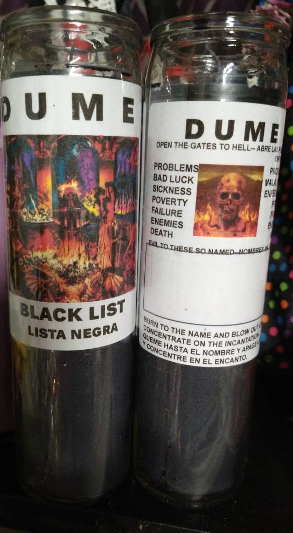 DUME candle destruction revenge santeria voodoo hoodoo | Etsy