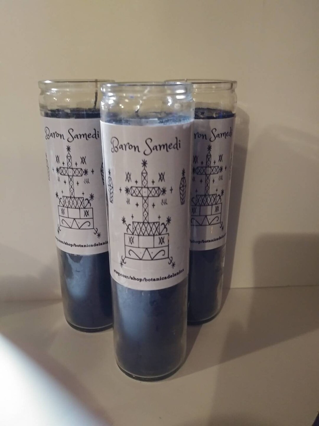 Baron Samedi Veve Veve Ritual Candle Tall Glass 8'' - Etsy