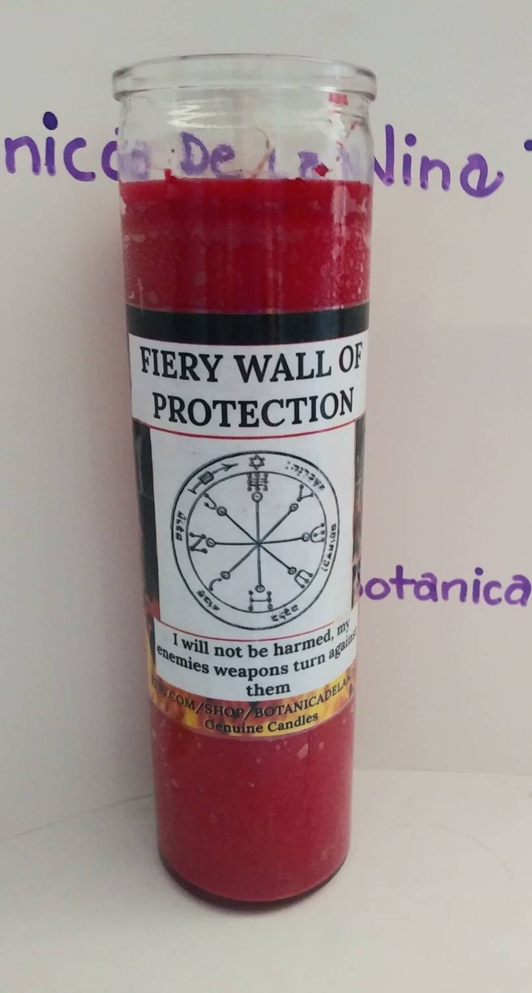 Fiery Wall of Protection Candle Herbs and Oil Talisman Solomon - Etsy