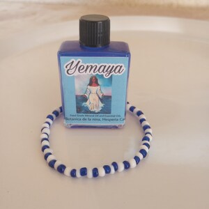 Orisha Ocean Goddess Yemaya Ritual Candle Tall Glass 8'' Blue Wax FIXED ...