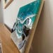 Tides of Teal Resin Painting: Beach Art on Wood Canvas - Etsy