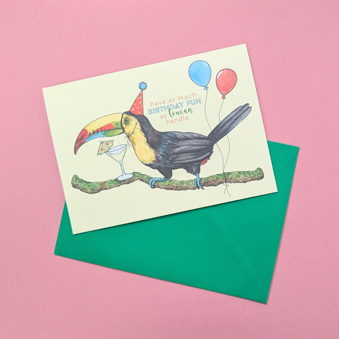 Toucan Birthday Card - Animal Birthday Card - Party Animal Card - as ...