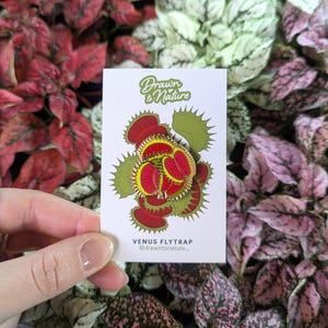 Venus Flytrap Pin - Venus Fly Trap Plant - Lapel Hard Enamel Pin - Carnivorous Plants ...