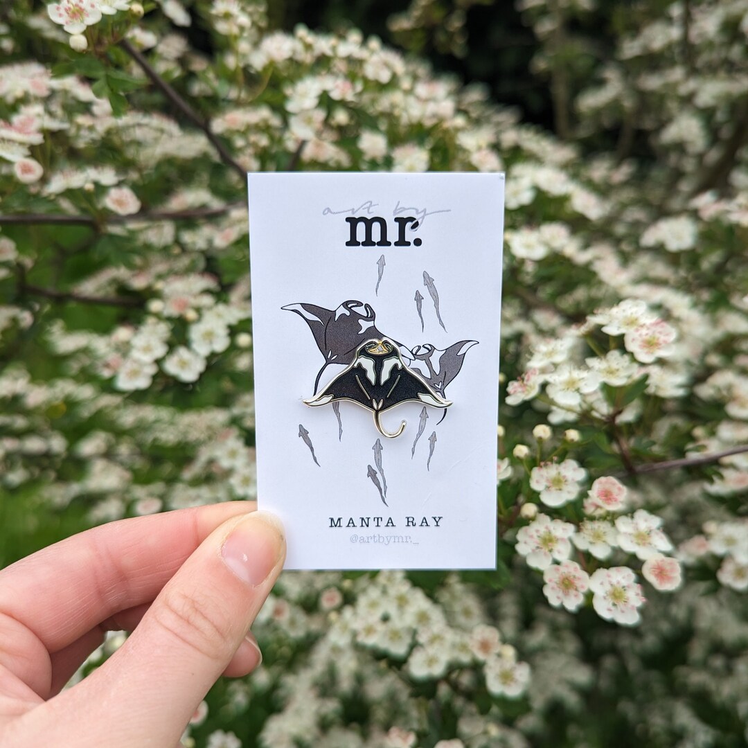 Manta Ray Pin Manta Ray Gift Hard Enamel Pins Enamel Pin - Etsy UK