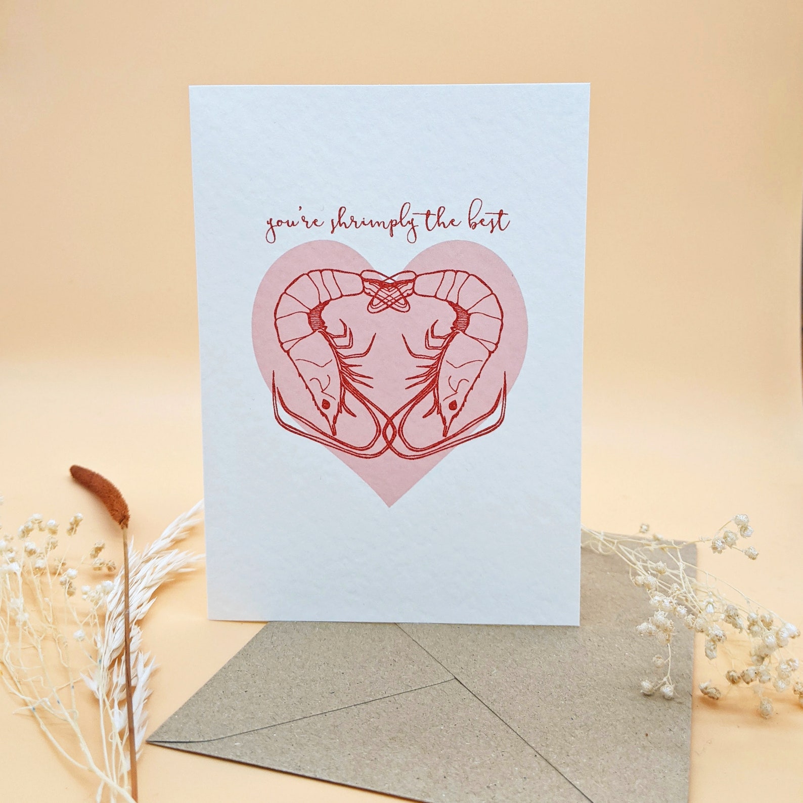 Prawn Card Shrimp Love Card Valentines Day Card Shrimply - Etsy