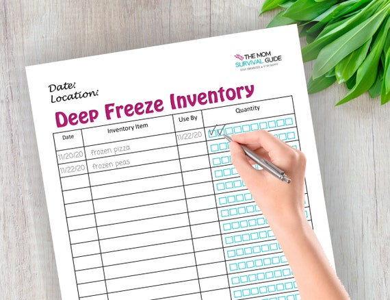 Deep Freezer Storage Log Deep Freezer Inventory Printable - Etsy