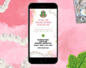 Aka Sorority Evite - Etsy