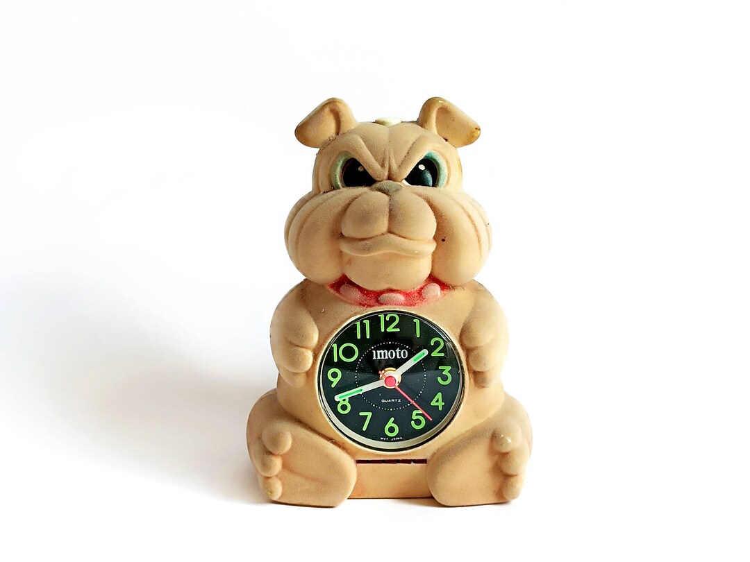 Vintage Imoto Alarm Clock in a Shape of a Dog Moving Eyes Antique ...
