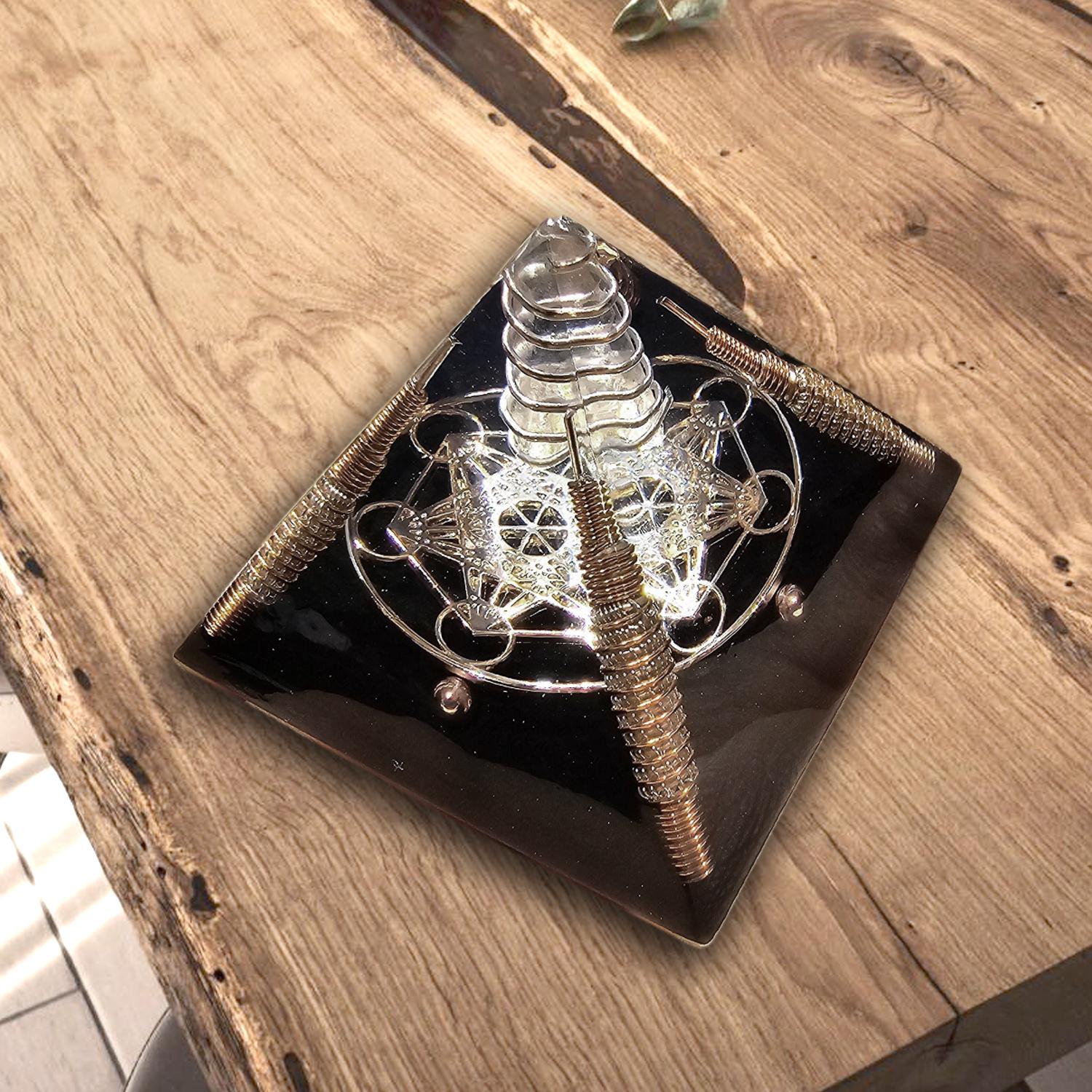 Mini Metatron Stargate Orgonite Pyramid, Energy Tool, Meditation Tool ...