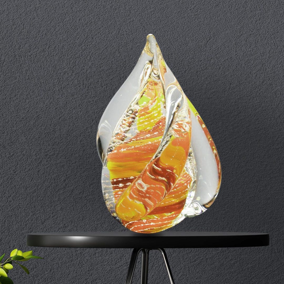 Glass Spiral Flame Paperweight Memorial, Cremation Ashes, Pet - Etsy