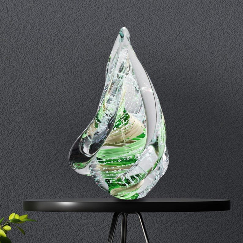 Glass Spiral Flame Paperweight Memorial, Cremation Ashes, Pet - Etsy