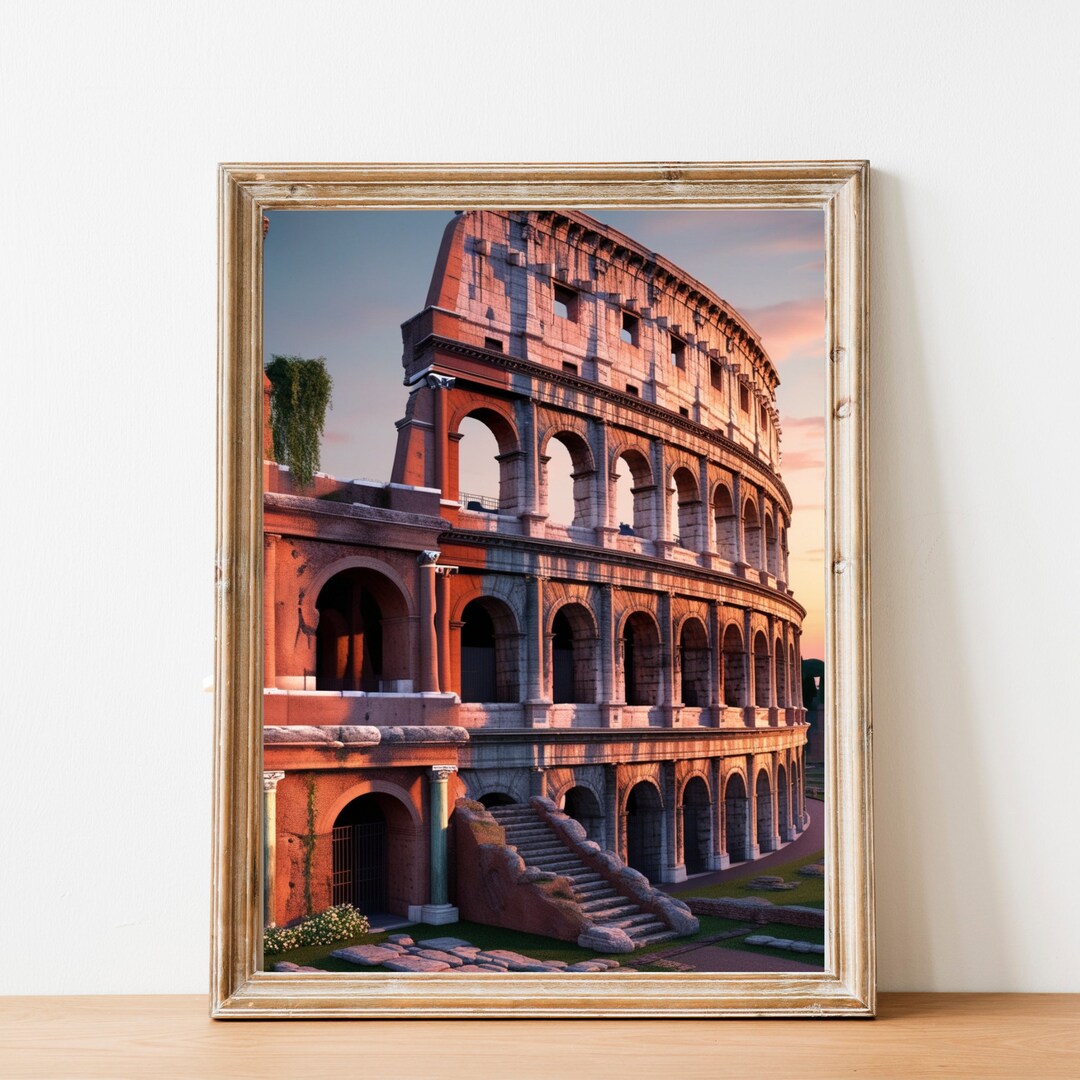 Colosseum Printable Poster, Architectural Landmark Wall Art, Travel ...