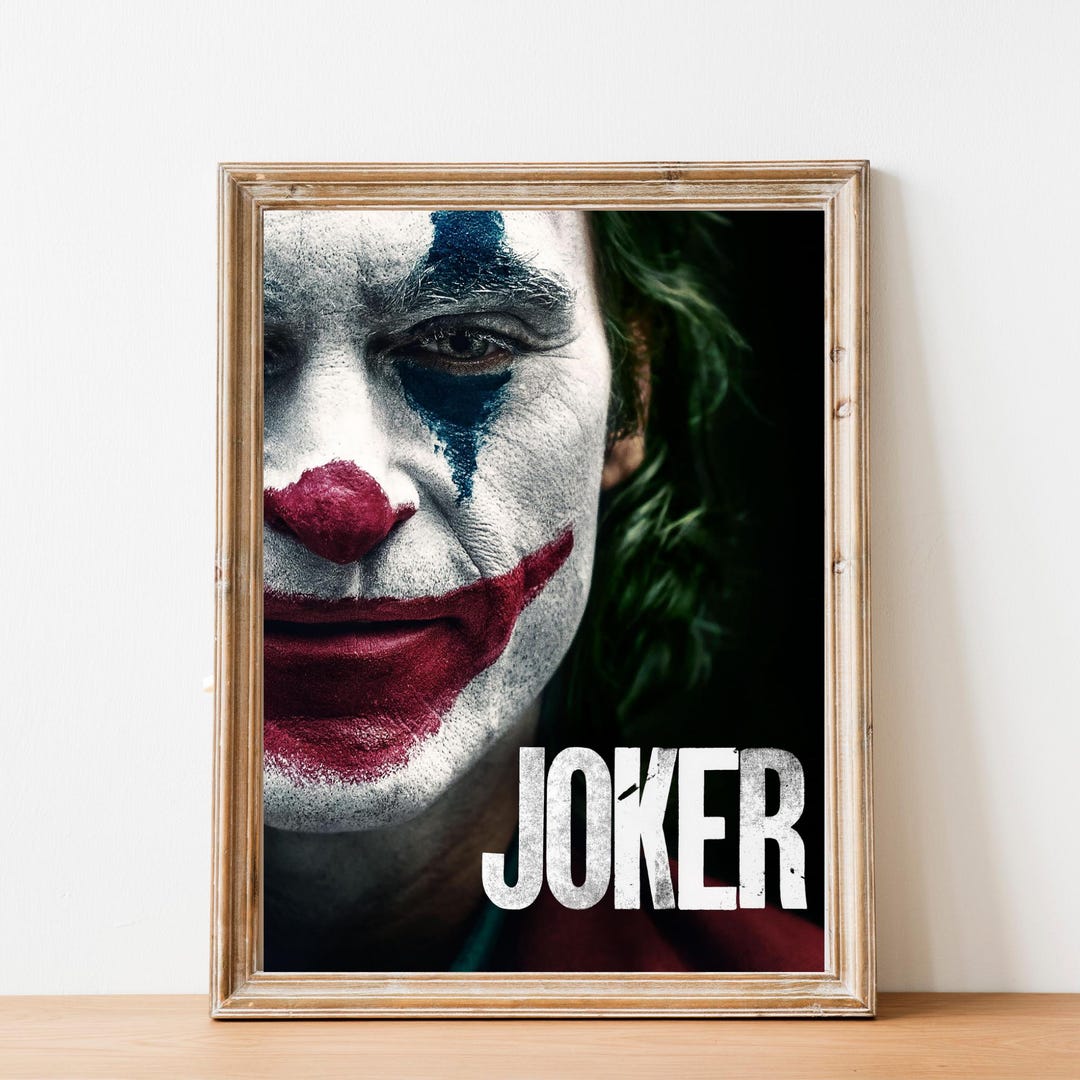 Joaquin Phoenix Joker Movie Printable Poster, Supervillain Wall Art ...