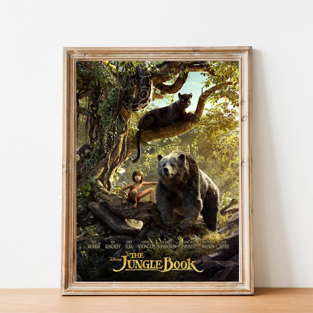 The Jungle Book Printable Poster, Movie 2016 Fan Gift, Mowgli Wall Art ...