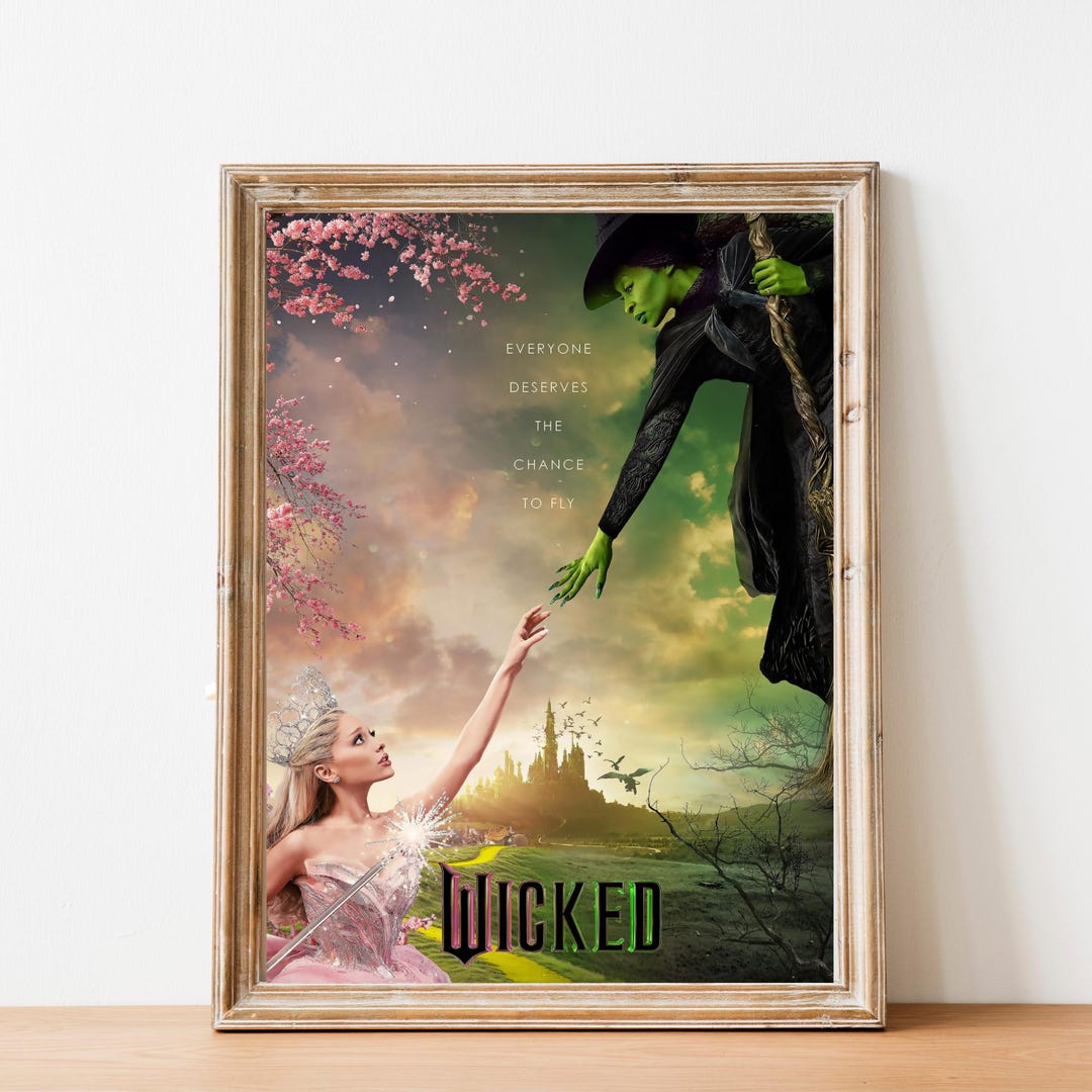Wicked Printable Poster, Movie Fan Gift, Wall Art, Instant Download ...