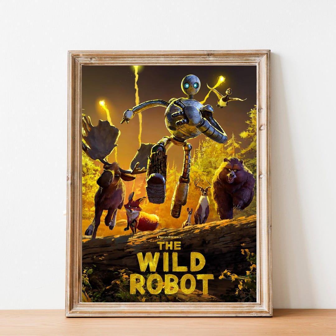 The Wild Robot Printable Poster, Animation Film Wall Art, Kids Room ...