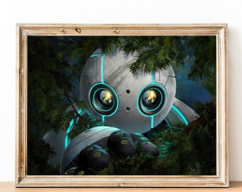 The Wild Robot Printable Poster, Roz and Brightbill Picture, Animated ...