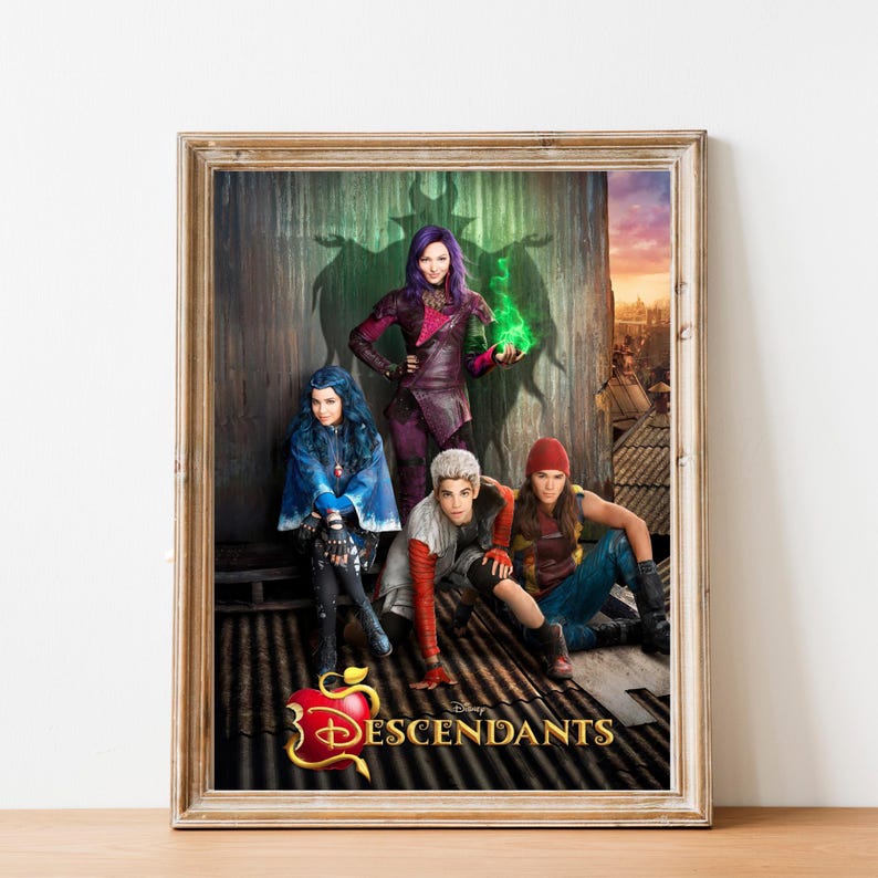 Colorful Descendants Printable Poster, Movie Fan Gift, TV Series Wall ...